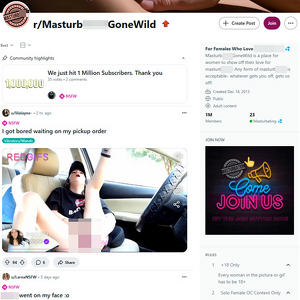 Reddit Masturbation Gone Wild, Female Masturbation Porn Sites
