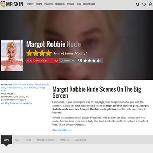 Margot Robbie, ヌード有名人リスト