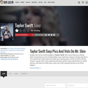 Taylor Swift, ヌード有名人リスト