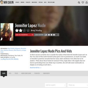 Jennifer Lopez, ヌード有名人リスト